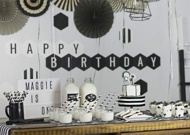 Black and White Birthday Party | A Fun First Birthday Bash!