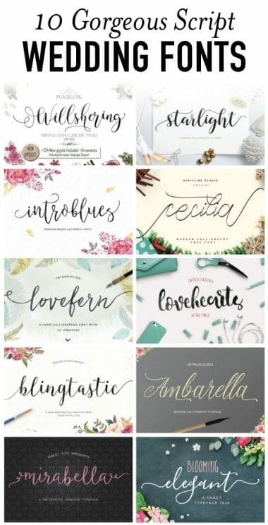 10 Beautiful Script Wedding Fonts to Elevate Your Invitations