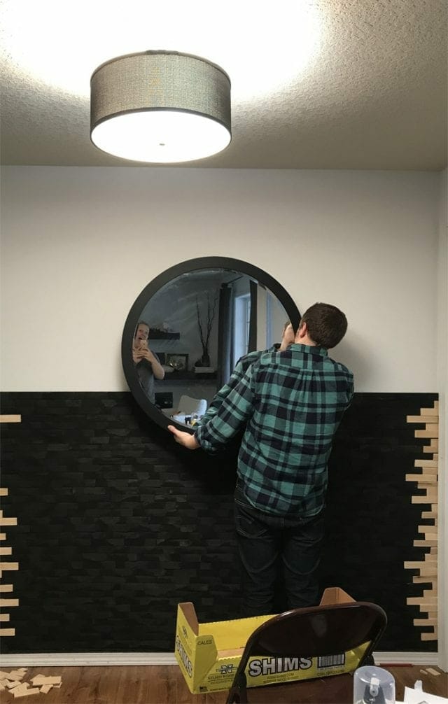 How to Create a Dramatic Wood Shims Wall in Your Home