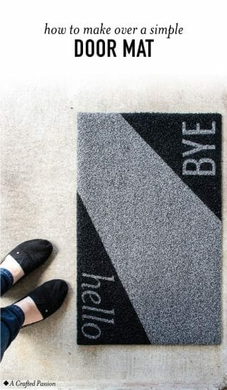 Transform Your Plain Door Mat into this Modern Geometric Mat