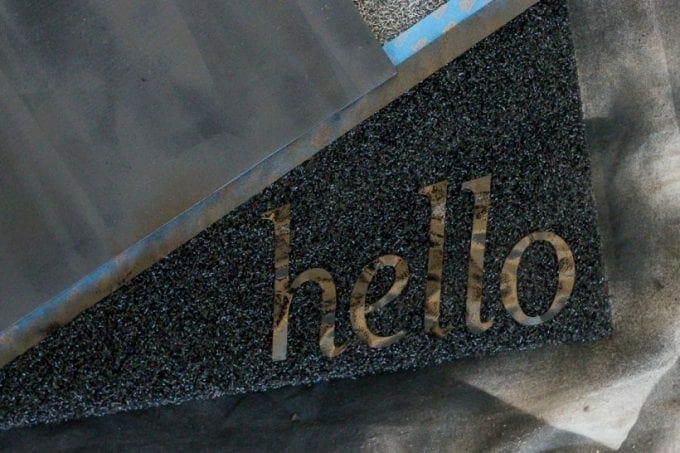 Transform Your Plain Door Mat into this Modern Geometric Mat