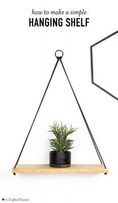 How to Build a Hanging Shelf | Modern DIY Home Decor