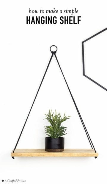 How to Build a Hanging Shelf | Modern DIY Home Decor