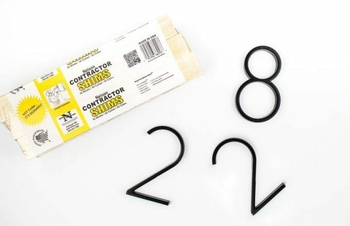 How to Make a DIY Modern House Number Sign with Wood Shims