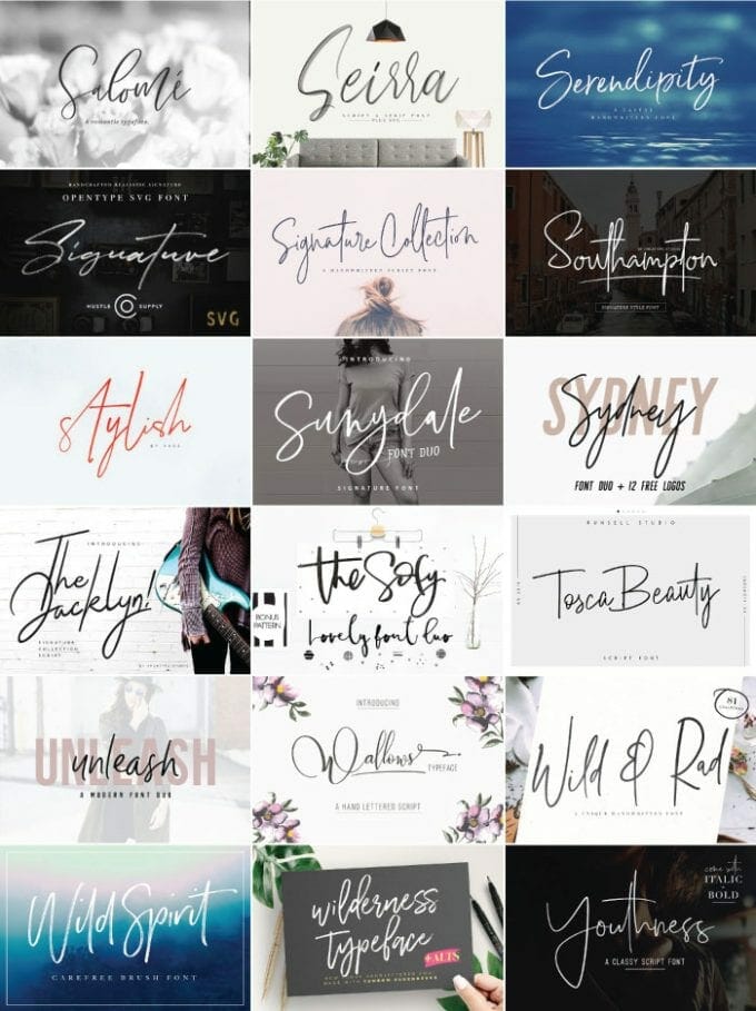 50+ of the BEST Modern Script Fonts You Need to Have!