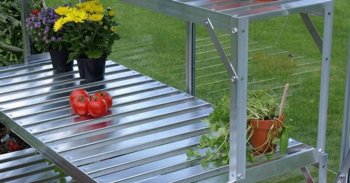 Create Efficient Storage in Your Greenhouse with DIY Shelving